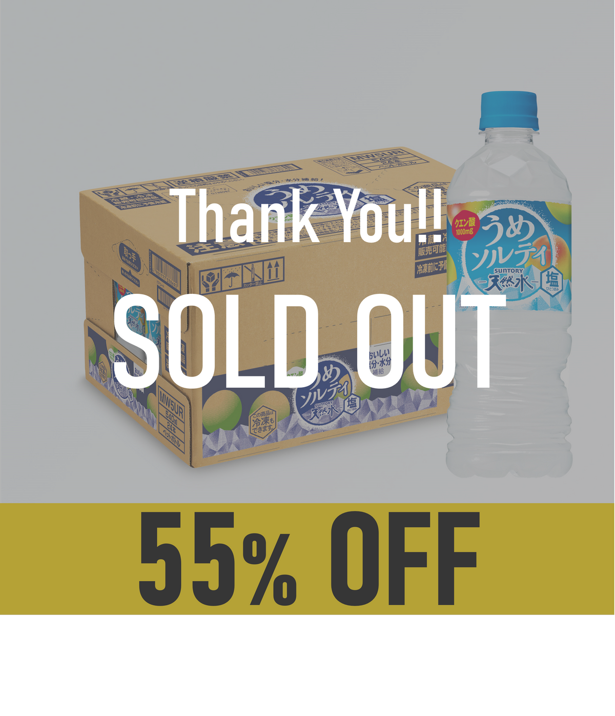 【賞味期限：25年7月31日】天然水うめソルティ（冷凍兼用）540ml×24本